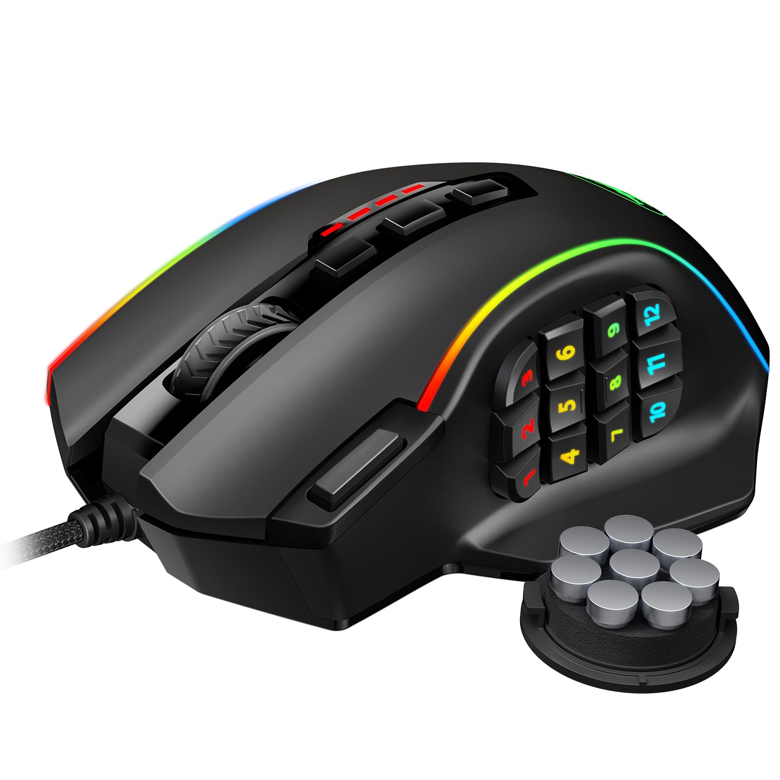 Amazon.com: Redragon Gaming Mouse, MMO Gaming Mouse UP 16,000 DPI, 16 ...