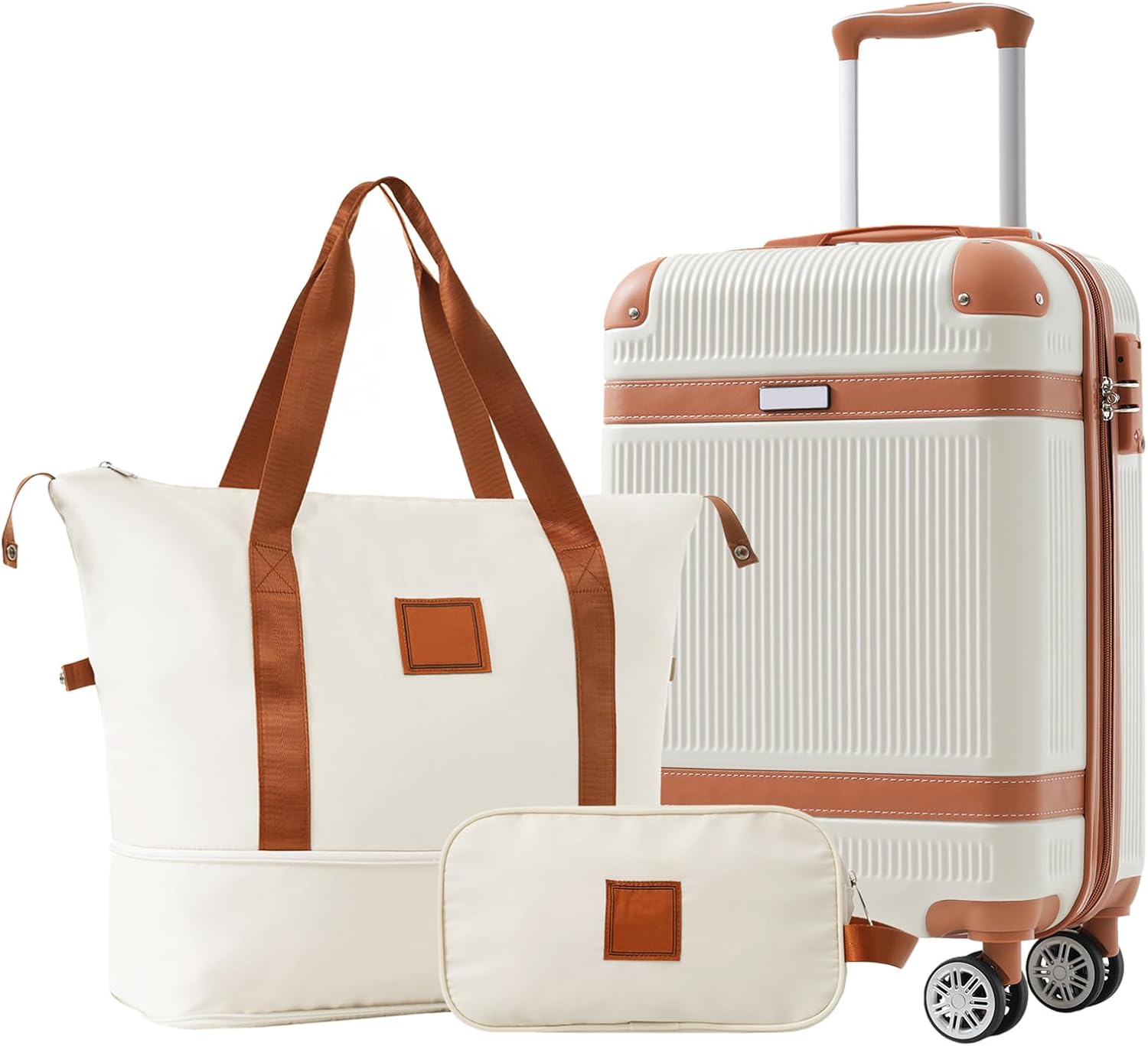 Amazon.com | Suitcase Set 3 Piece Carry On Hardside Luggage with TSA ...