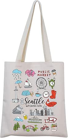Amazon.com: Seattle Washington City Gift Welcome to Seattle Tote Moving ...