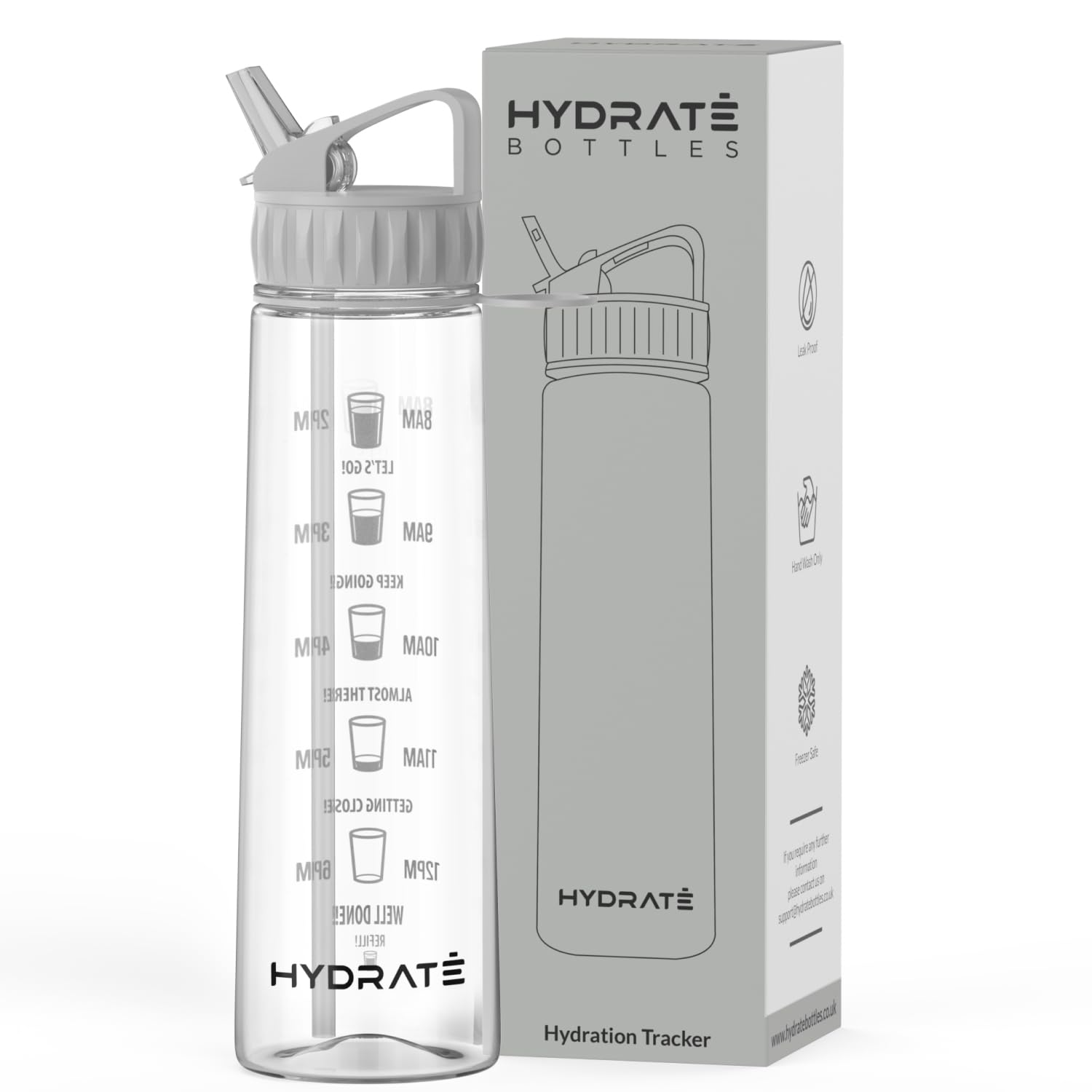 HYDRATE Water Bottles Motivational premium 900ml water bottles with ...