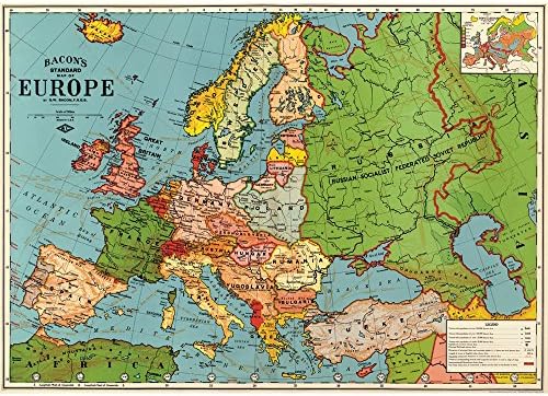Amazon.com: Europe Map Print