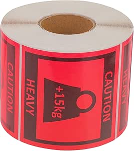 LIFKOME Heavy Team Lift Warning Labels Stickers for Shipping Boxes, Red ...