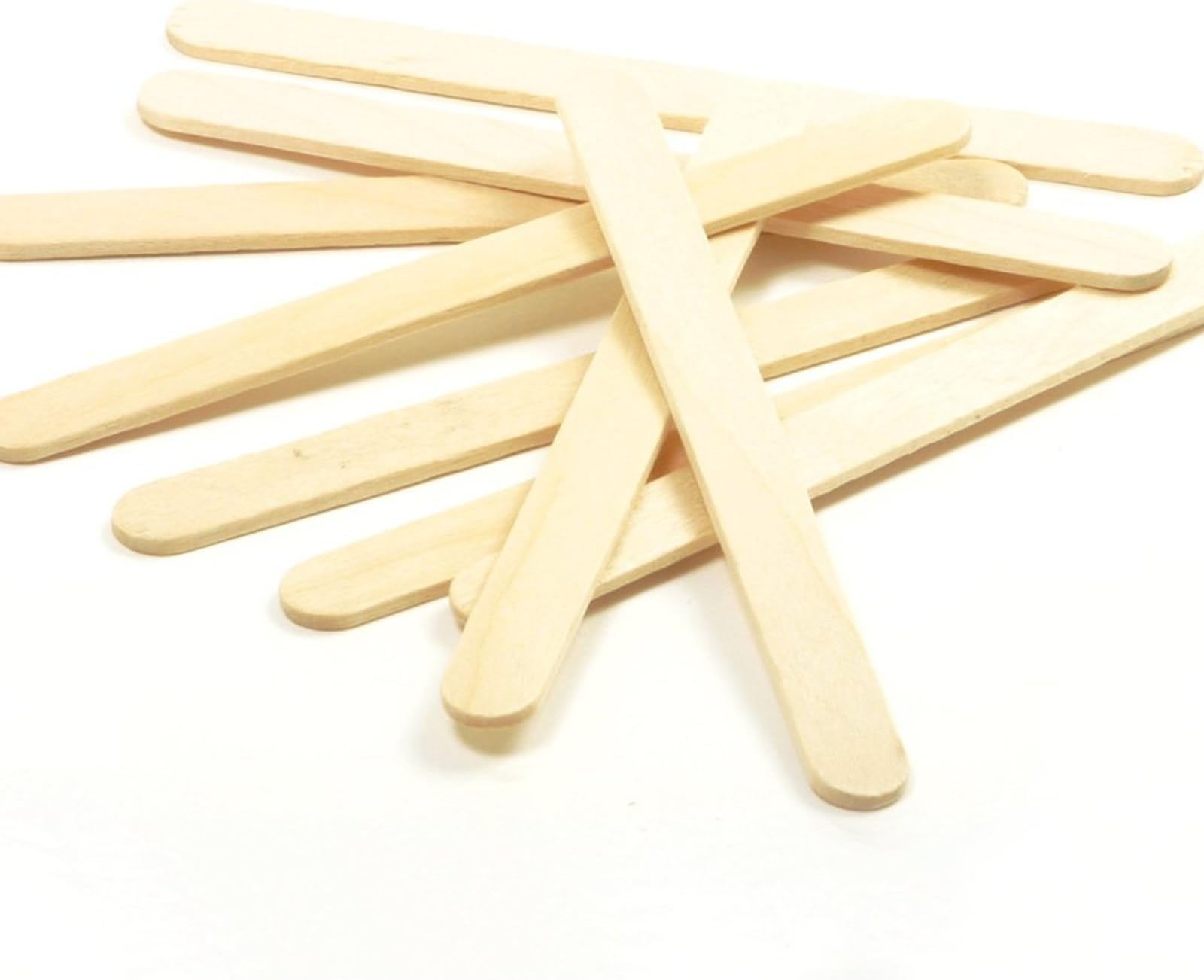 Trimits Home School Craft Wood Lolly Pop Sticks, 11cm x 10mm, Natural ...