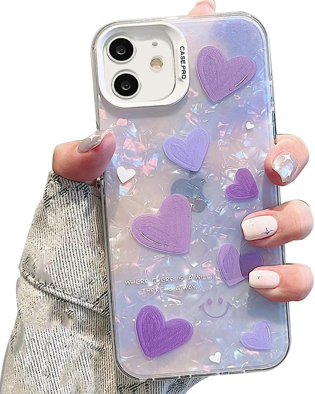mobistyle Designed for iPhone 11 Cover Cool Shining Shell Love Heart ...