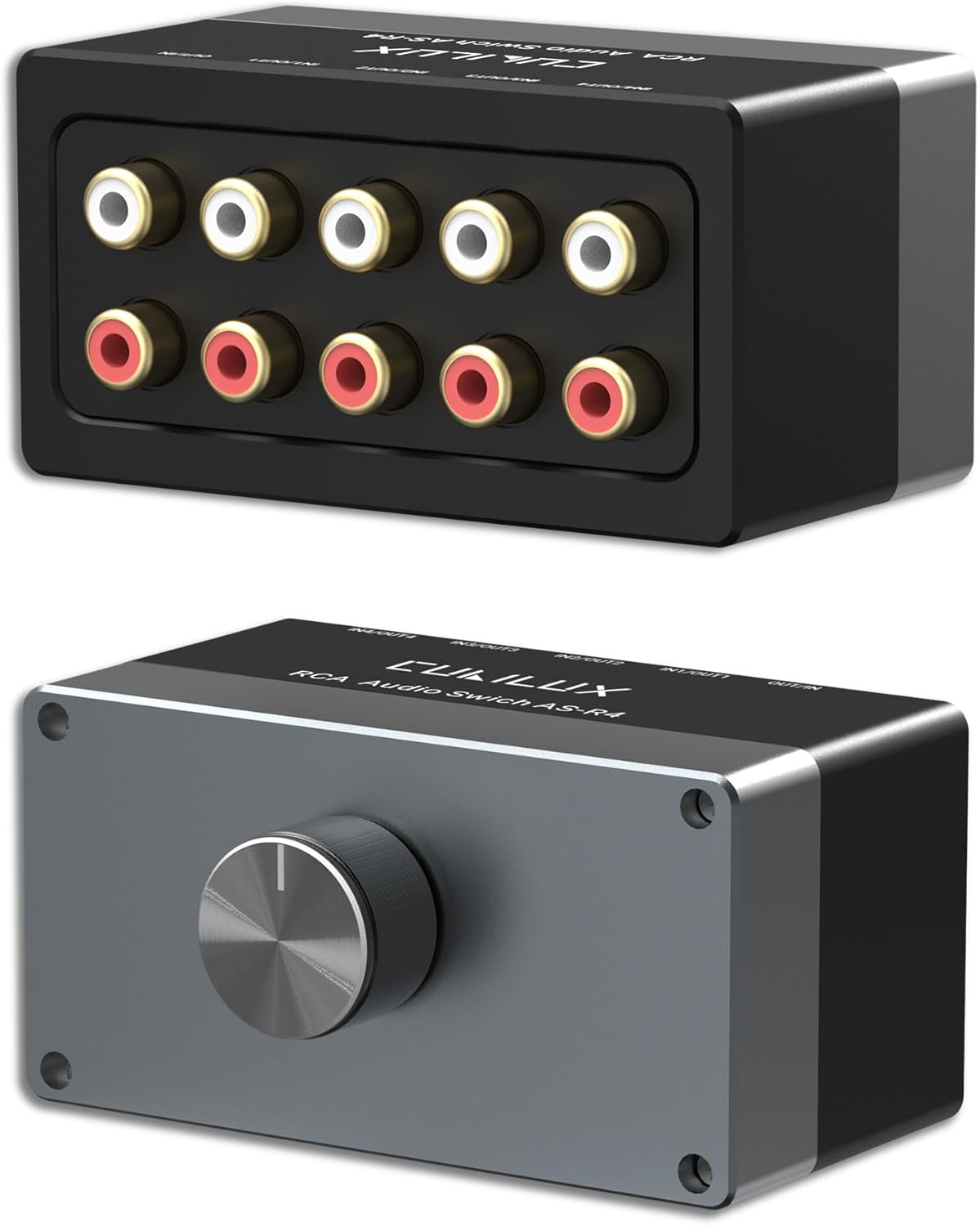 Amazon.com: Cubilux AS-R4 4-Way Bidirectional RCA Switch, Passive 4-Channel Stereo RCA Speaker ...
