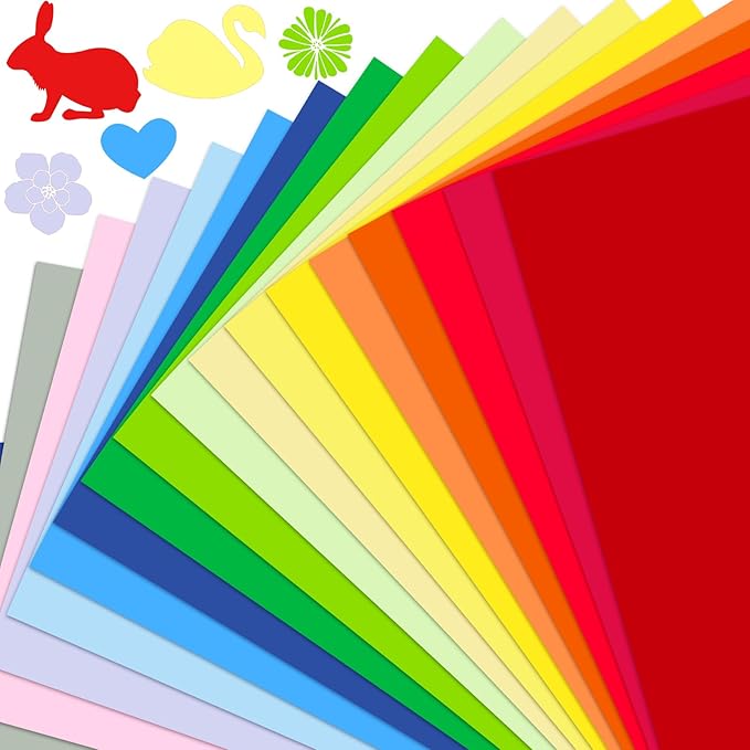 Amazon.com: BOOKNOW 50PCS Colored Paper, Including 40 Sheets 120gsm ...
