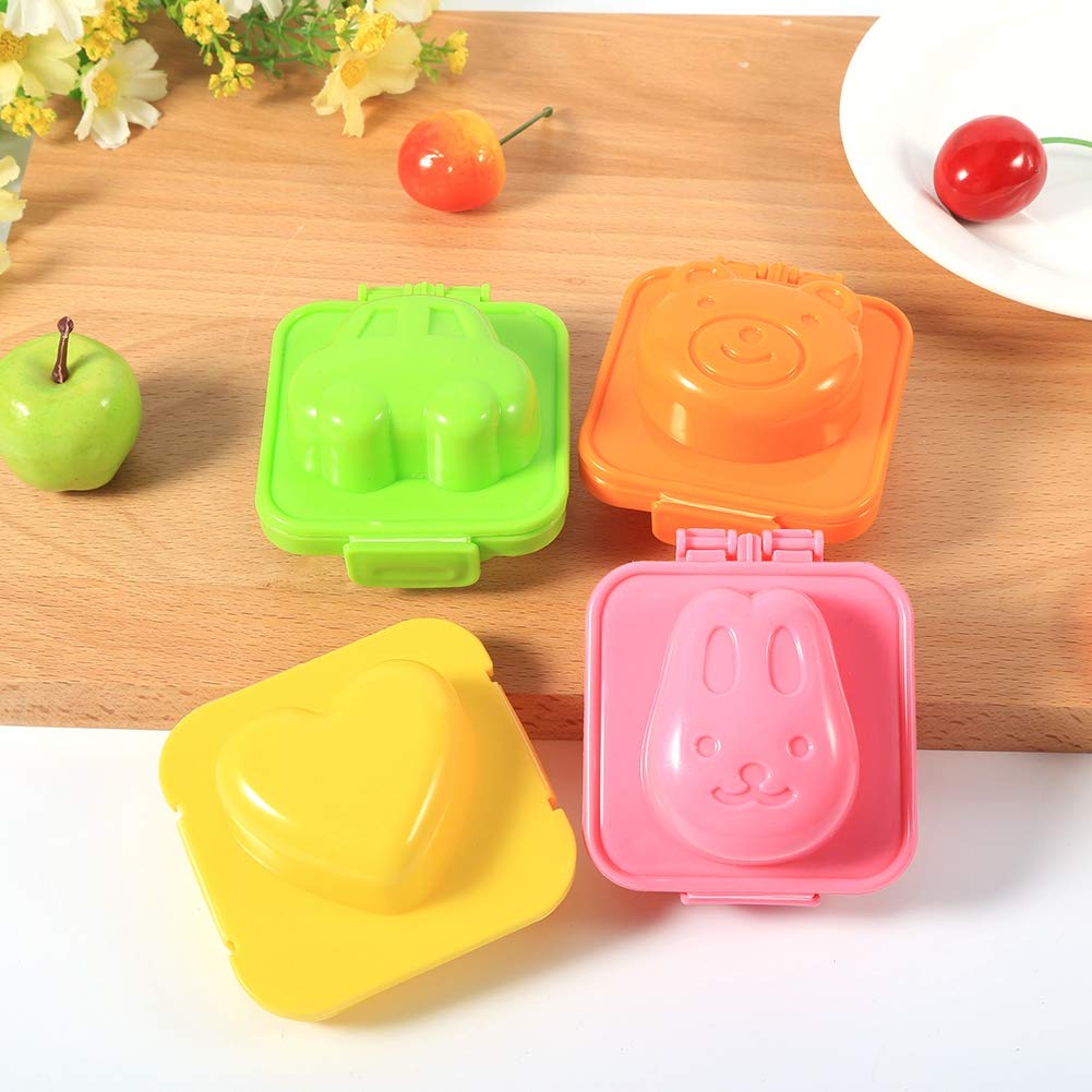 Amazon.com: 6Pcs Cartoon Boiled Egg Mold,Egg Shaper Fish Car Heart ...