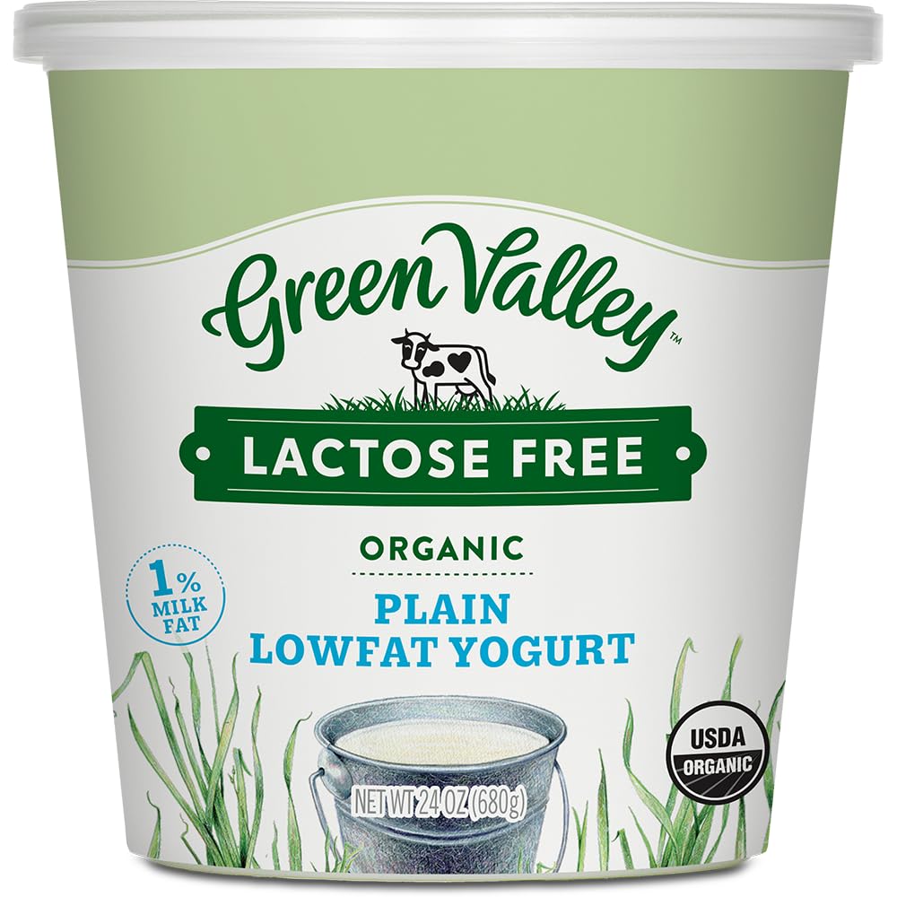 Amazon.com: Green Valley Lactose Free Organic Lowfat Plain Yogurt, 24 ...