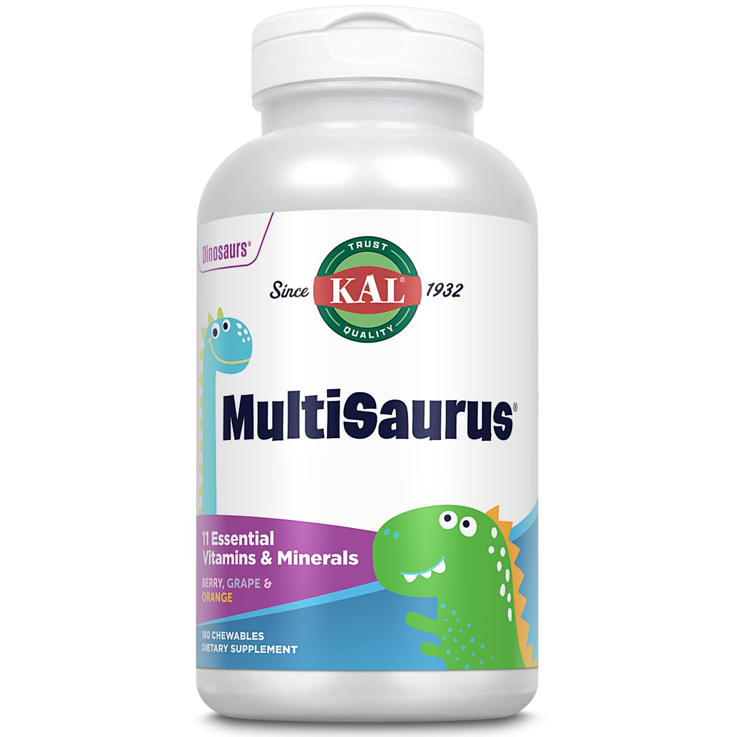 Buy KAL MultiSaurus Kids Chewable Multis, 11 Essential s and Minerals ...