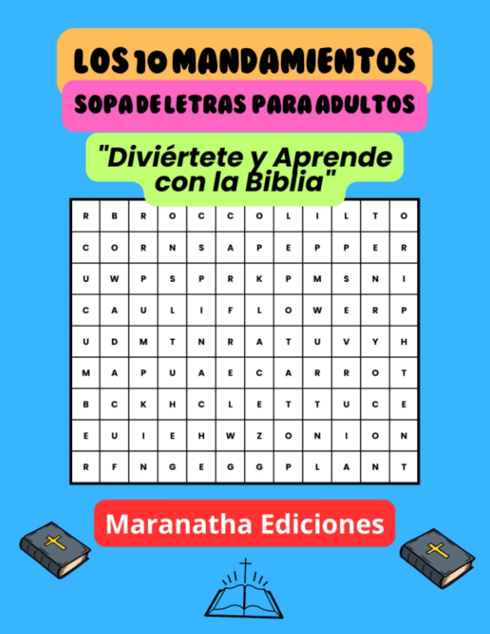 Amazon.com: Los 10 Mandamientos Sopa de Letras Para Adultos ...