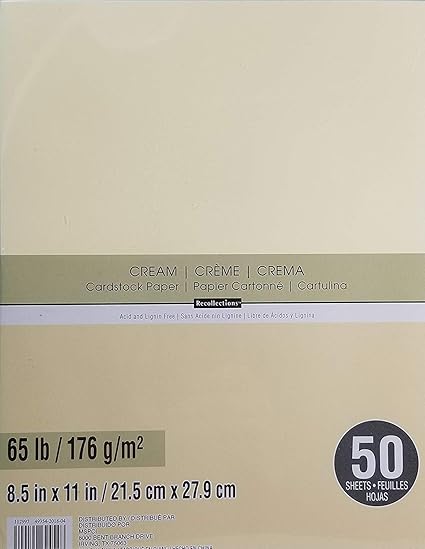 Amazon.com : Recollections Cream Cardstock - 65lb Cardstock ...