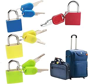 YSFSootie Suitcase Locks with Keys, Colored Luggage Padlocks Mini ...