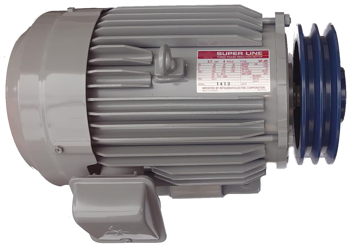 Amazon.co.jp: SF-JR 3.7KW 4P 200V 三相モータ 三菱電機 SF-PRシリーズ (出力3.7kW) (4極) (200Vクラス) (脚取付形) (屋内形 ...