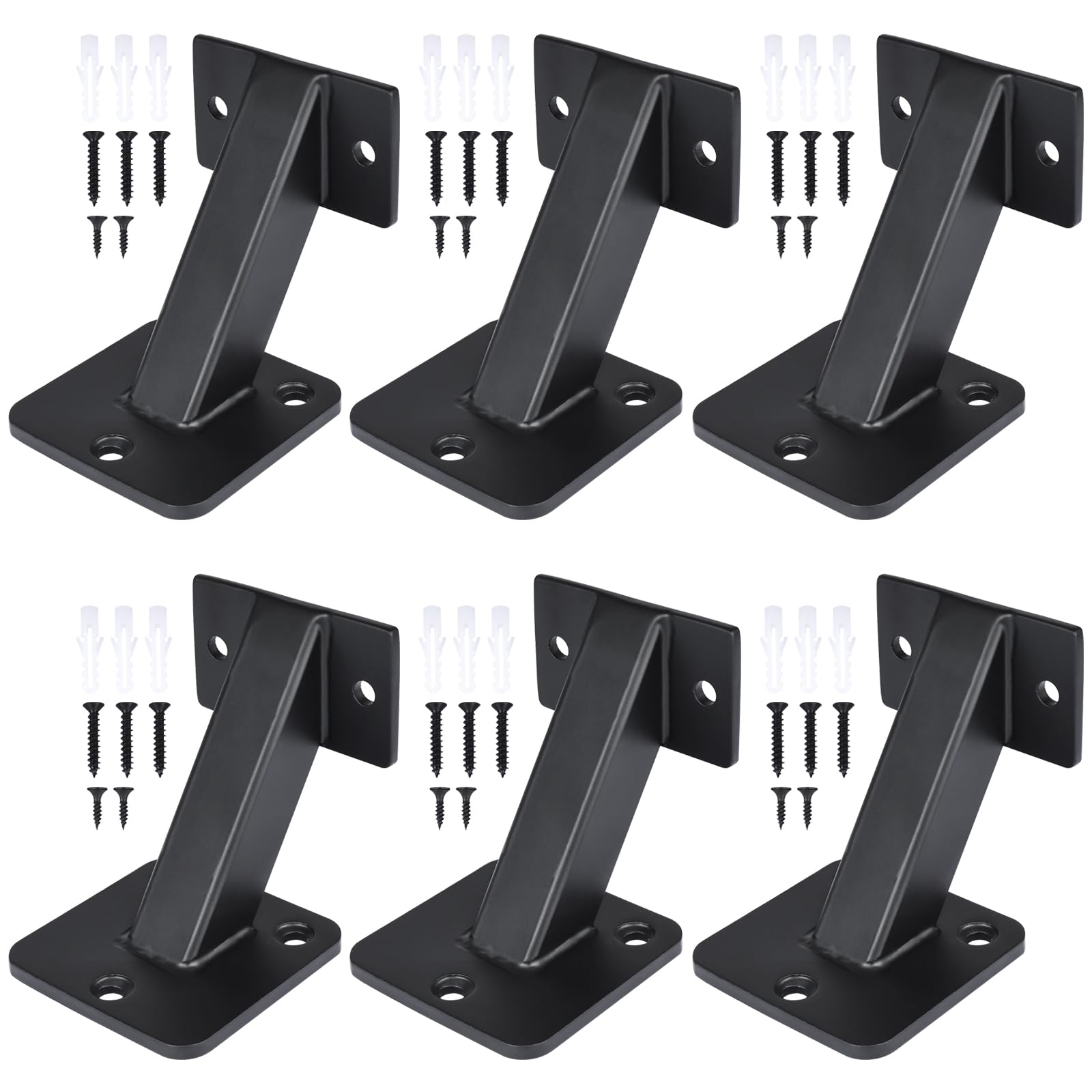 Amazon.com: RealPlus Handrail Brackets, 3"x3" Heavy Duty Steel Hand ...