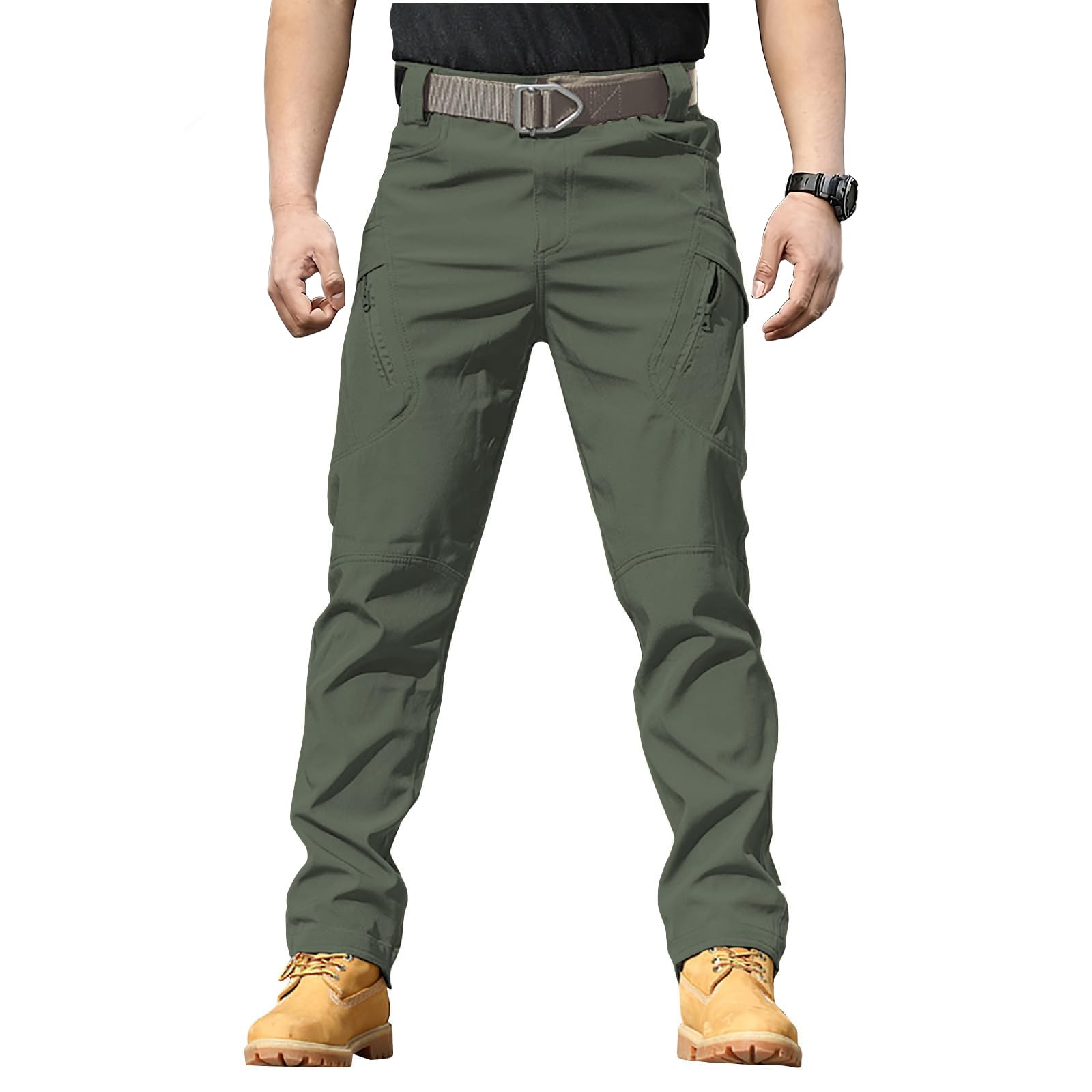 Buy Shasmi Army Green Mens Durable Comfy, Solid Color, Drawstring Waist ...