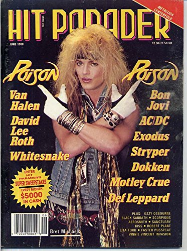 Hit Parader Magazine POISON Robert Plant METALLICA CENTERFOLD Tony ...