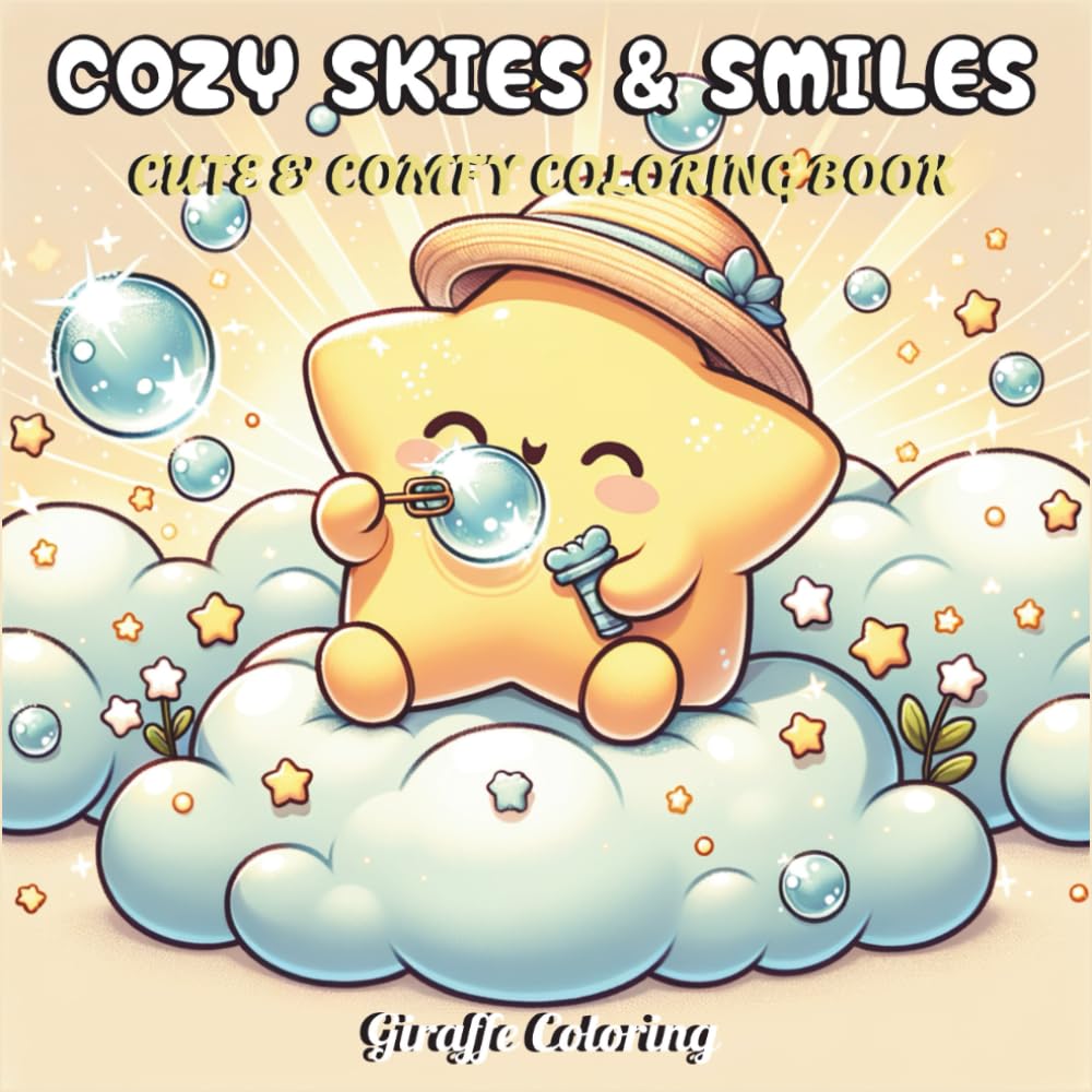 Amazon.com: Cozy Skies & Smiles: A Whimsical Coloring Book of Clouds ...
