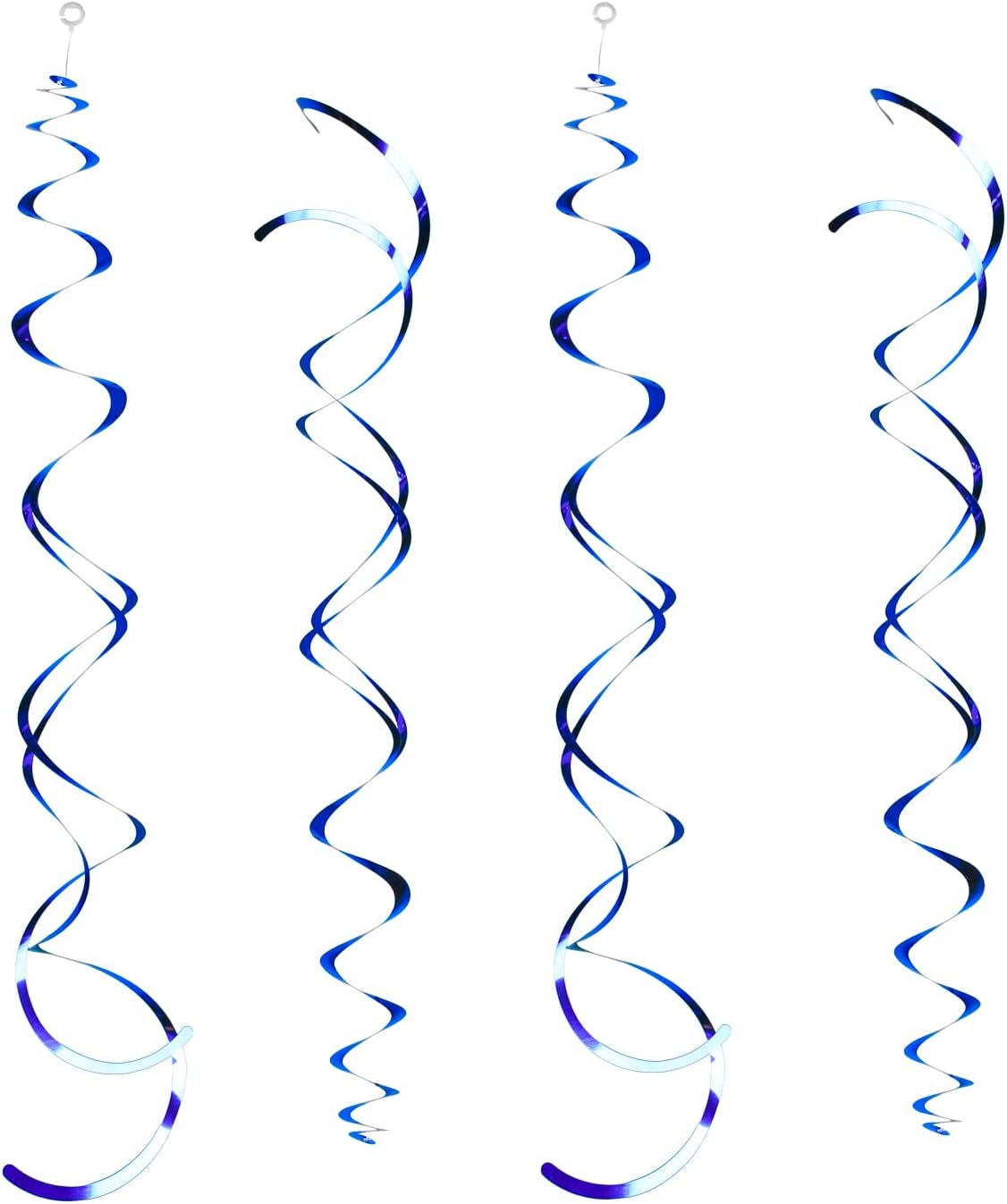 Amazon.com: GUZON Pack of 24 Party Swirl Decorations, Navy Blue Foil ...