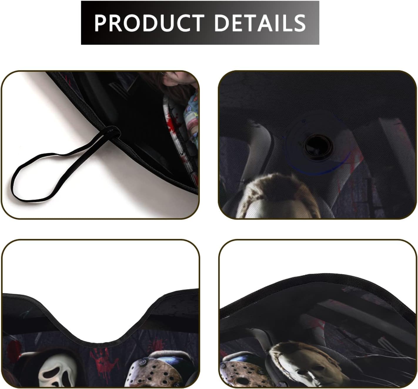 Horror Car Sun Shade Cartoon Characters