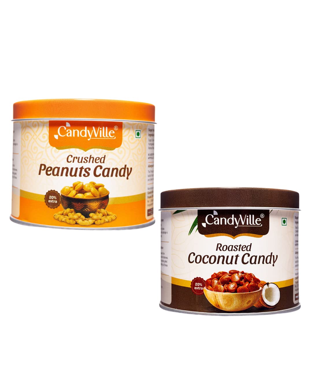 Amazon.com : CandyVille - Each of Crushed Peanuts Candy and Roasted ...