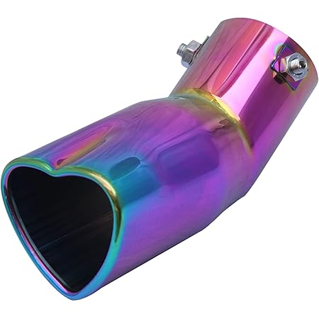 Amazon.com: Car Accessories Heart Shaped Universal Car Exhaust Muffler ...