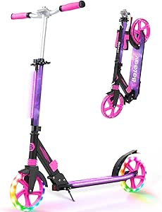 BELEEV V8 Scooter for Kids Ages 6+ with Light-Up Stem & Deck & Wheels ...
