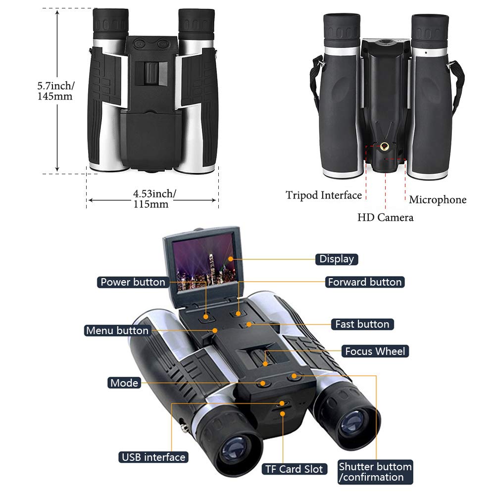 Bell Howell BH1232 HD 12 X 32 Binoculars With HD Camera