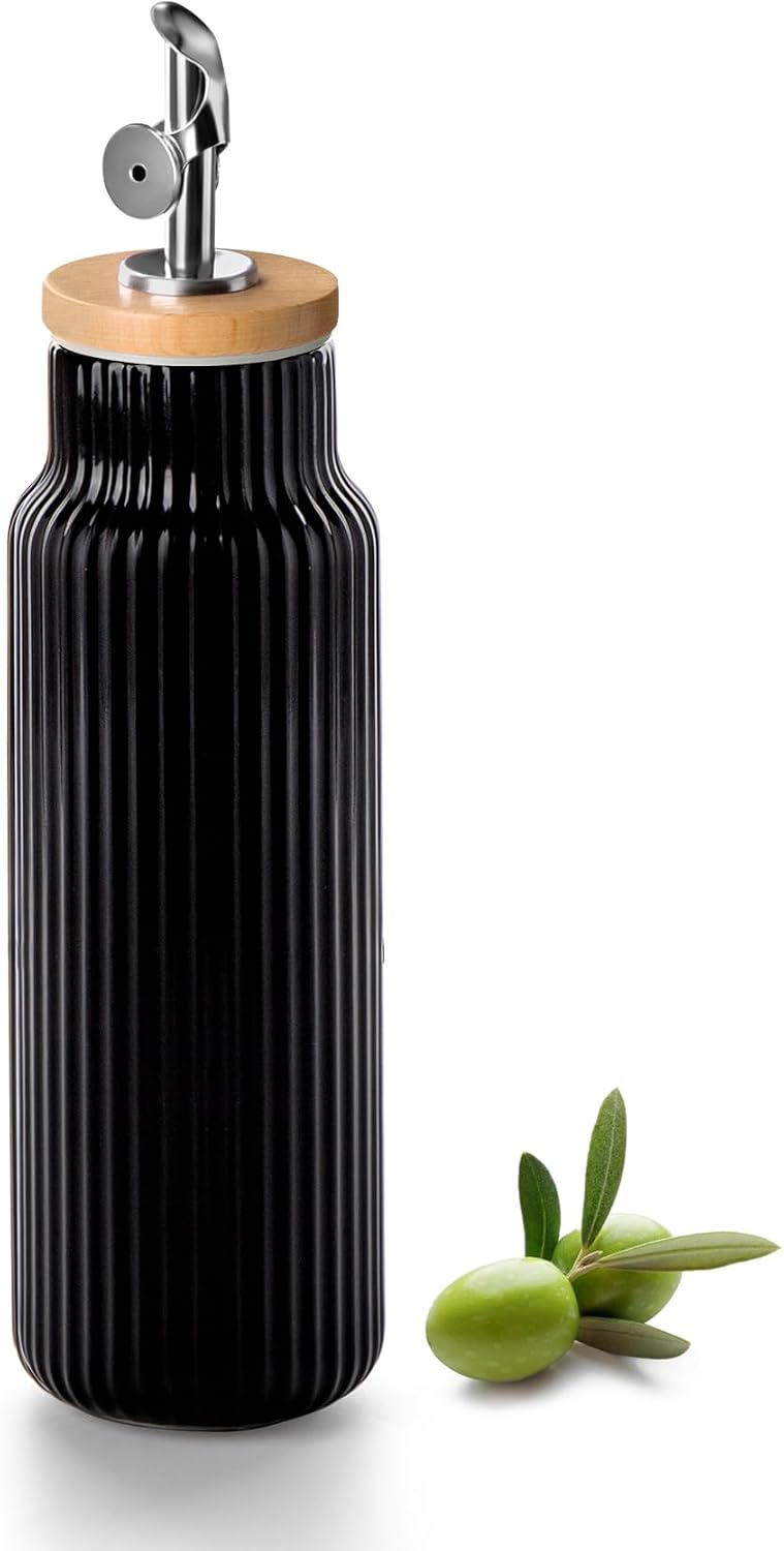 Amazon.com: Nucookery Ceramic Olive Oil Dispenser Bottle for Kitchen ...