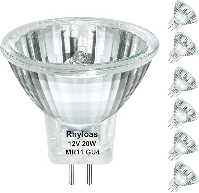 Amazon.com: Rnyloas GU4 Halogen 20W, 6 Pack GU4 Base MR11 12V 20W, Long ...