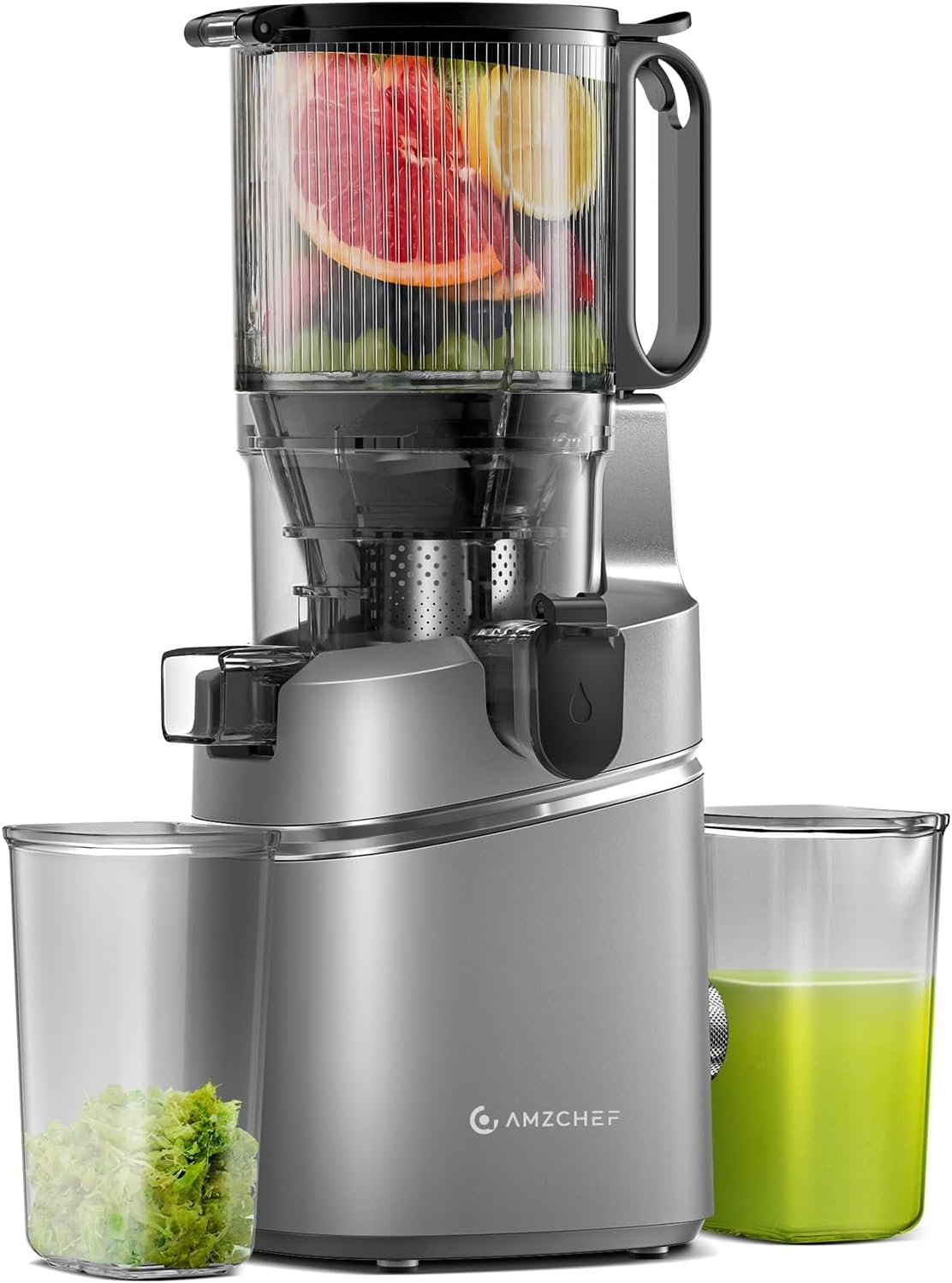 Amazon.com: Cold PressJuicer,AMZCHEF Slow Masticating Juicer Machines ...