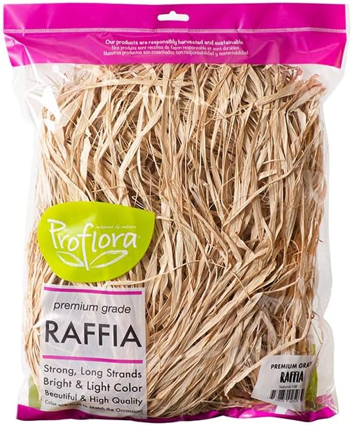 Amazon.com: ProFlora (02503) Raffia, Natural, 8oz : Arts, Crafts & Sewing