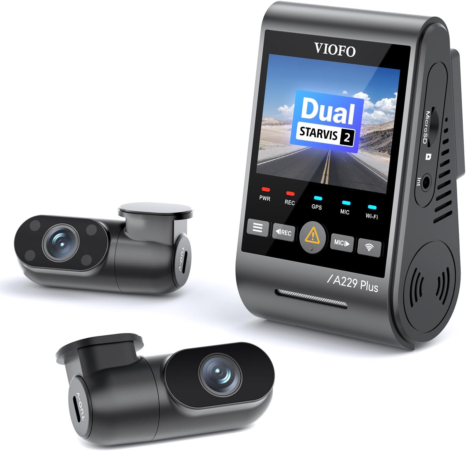 Amazon.com: VIOFO A229 Plus 3 Channel Dash Cam, Dual STARVIS 2 Sensors ...
