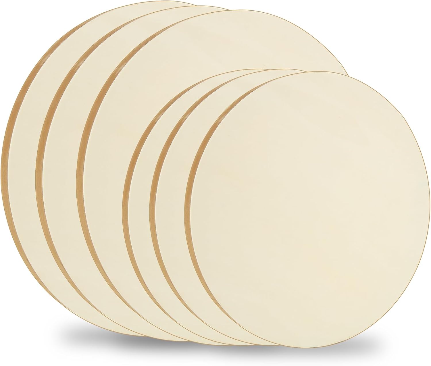 Amazon.com: LOYORTY 6PCS 8'' and 12'' Round Wood Canvas Boards ...