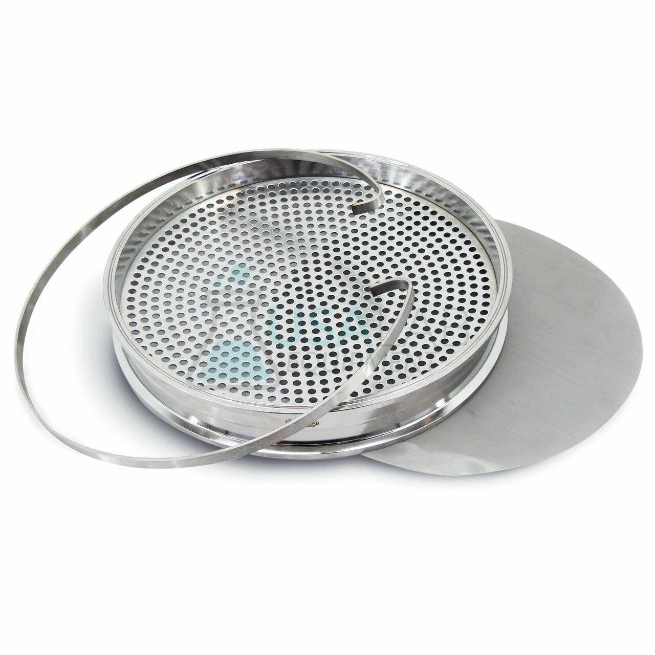 12" Tri-Clamp Filter Plate Kit with 100 Micron 150 Mesh and Compression ...