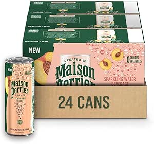 Maison Perrier Forever Peach, Sparkling Water Beverage, Natural Peach Flavour, No Calories, No ...