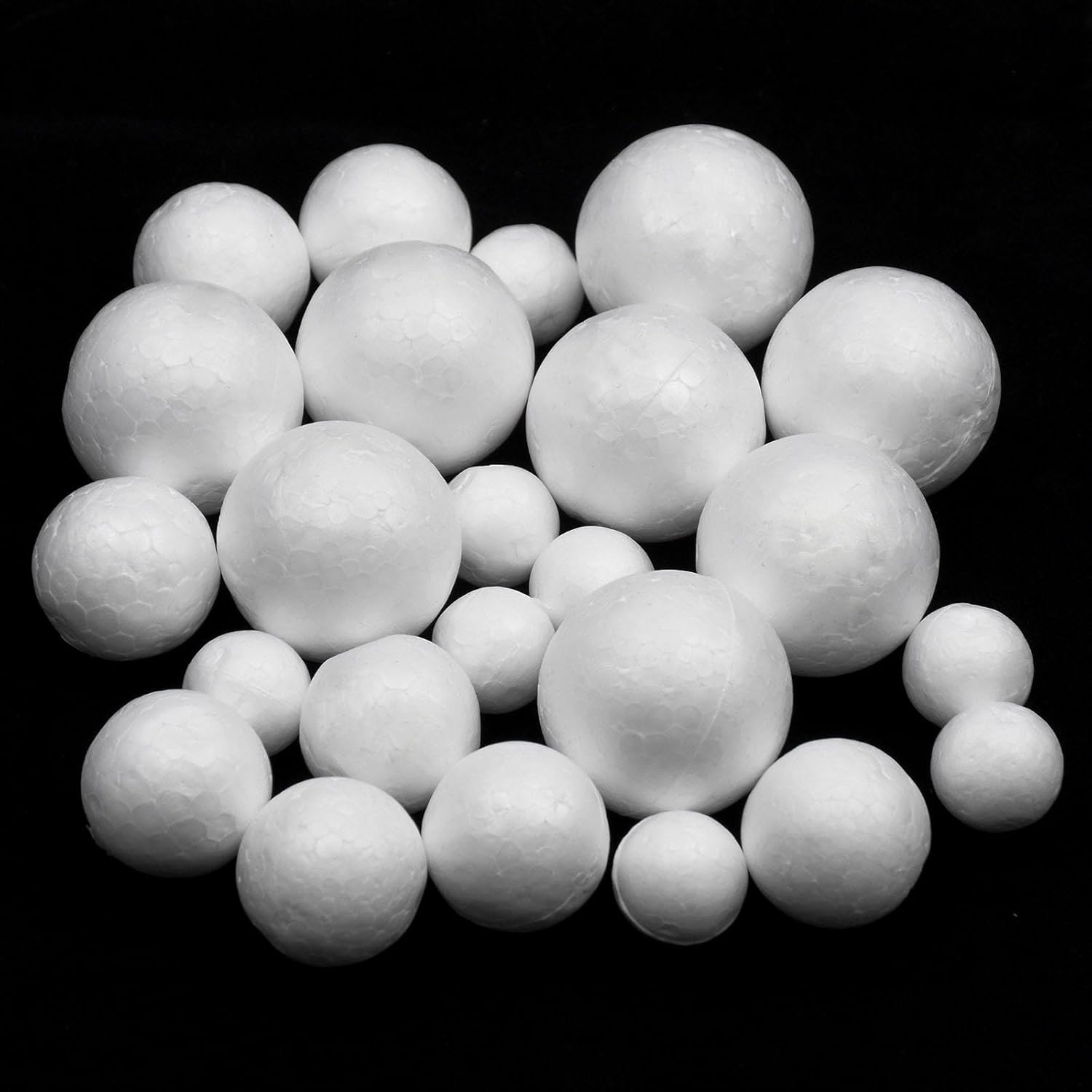 Amazon.com: MIDELONG 24 Pcs Craft Foam Balls, 3 Sizes White Foam Craft ...