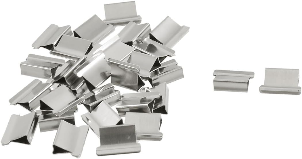 Amazon.com : 30 Pcs 1.6cm x 1.1cm x 0.5cm Metal Clam Stapler Dispenser ...