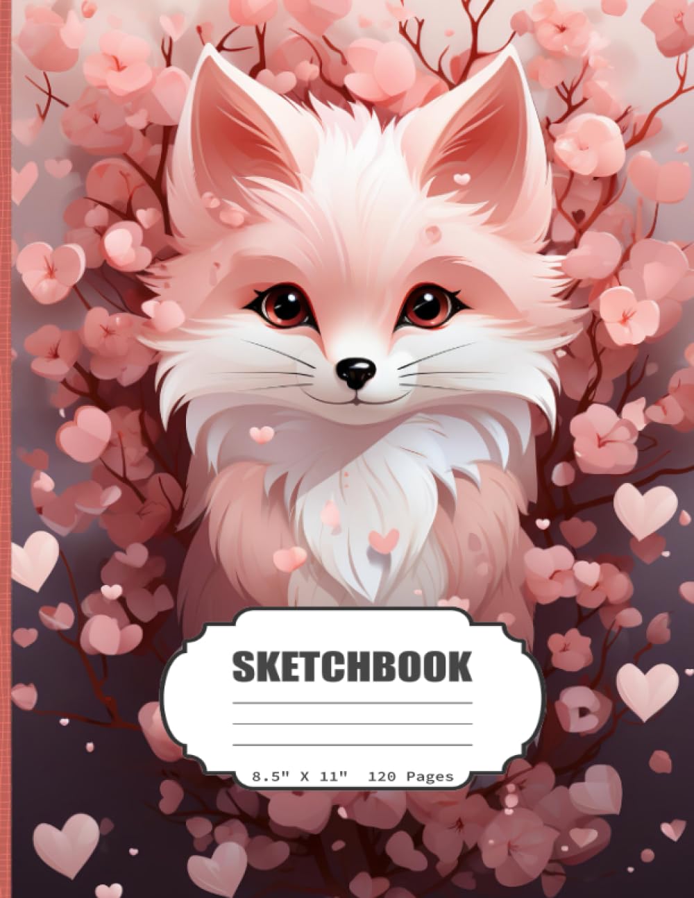 Amazon.com: Sketchbook: Cute Fox, Blank Sketch Book for Kids, Adults ...
