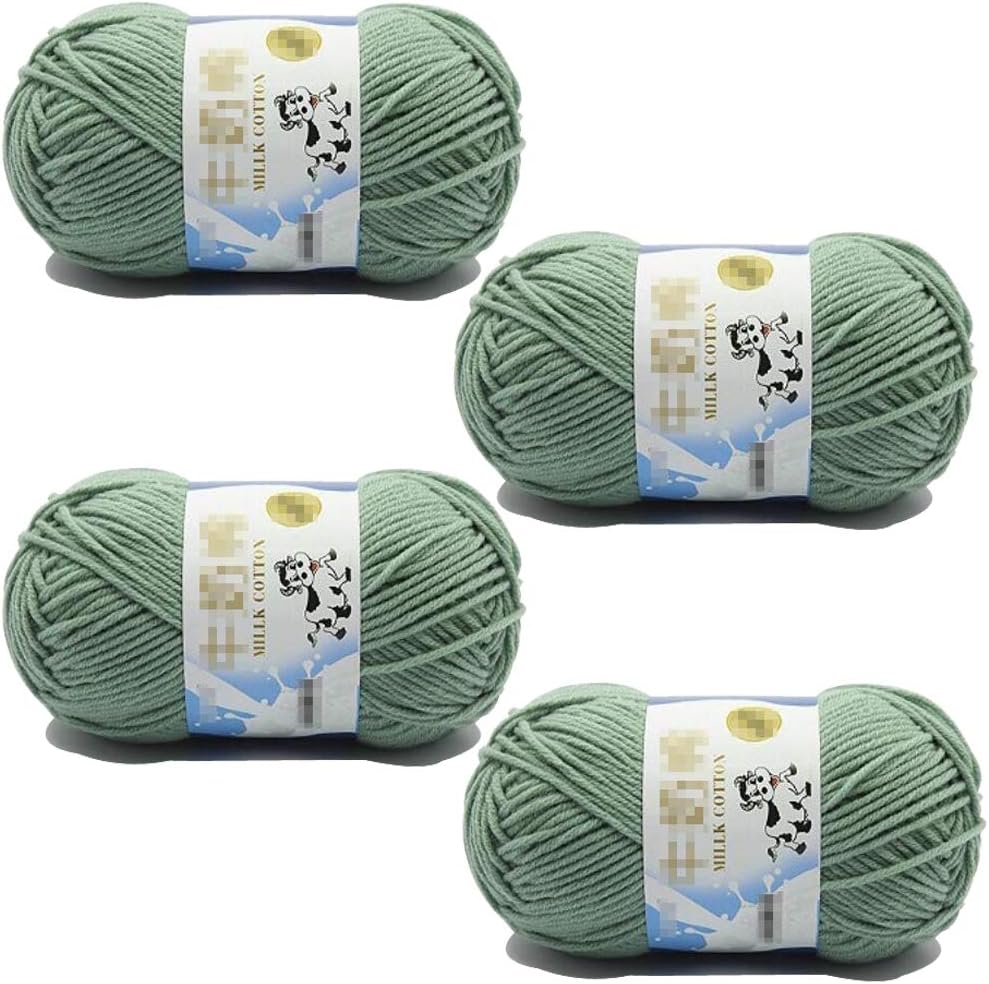 Amazon.com: oAutoSjy 2 Pack Soft Milk Cotton Yarn Skeins Wool Yarn for ...