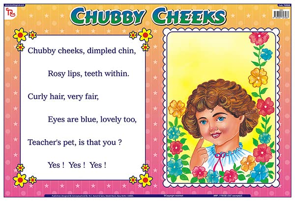 Buy TNR04B | TEACHINGNEST Chubby Cheeks Chart | Nursery Rhymes ...