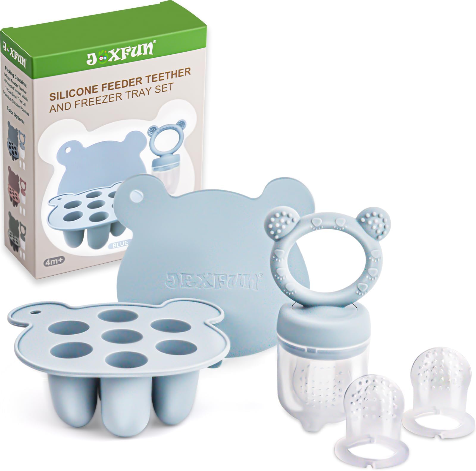 Amazon.com : Silicone Baby Fruit Food Feeder & Mini Freezer Nibble Tray ...