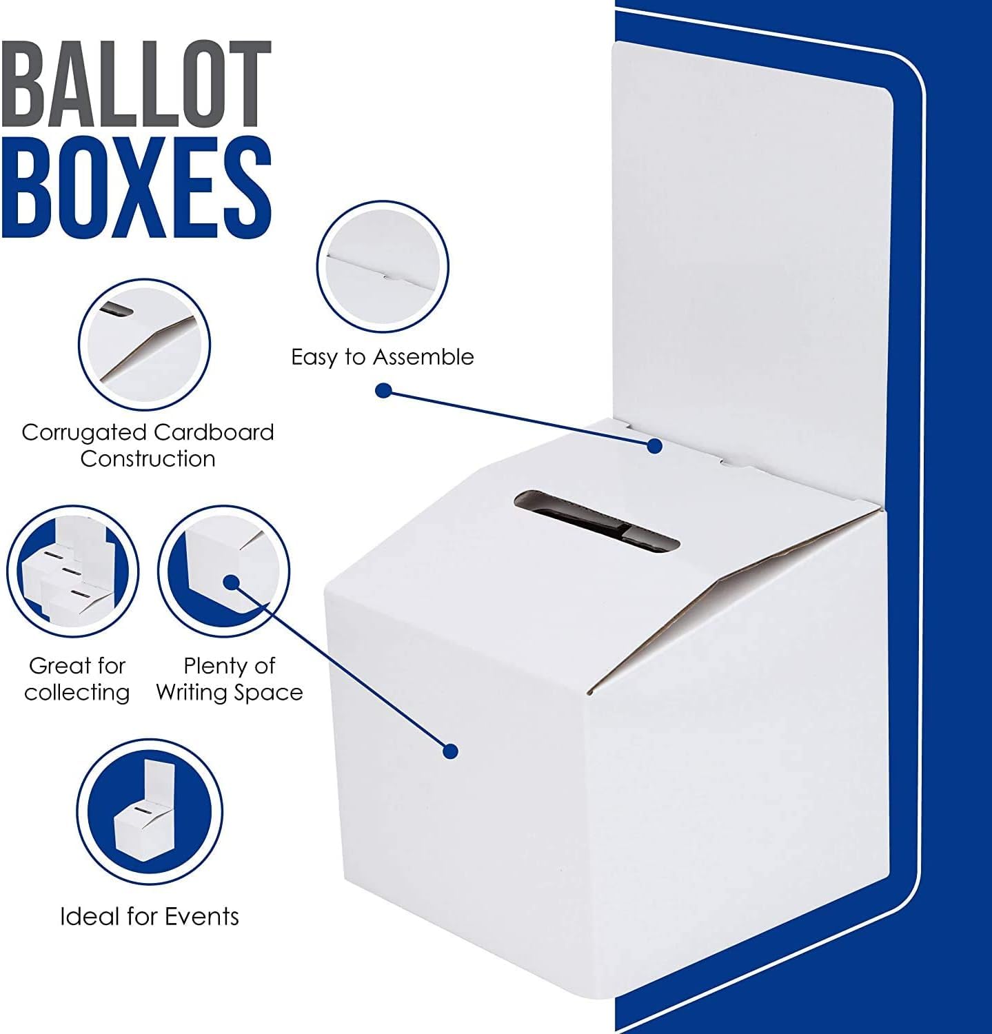 Snapklik.com : Ballot Box For Suggestions Donations Raffles White ...
