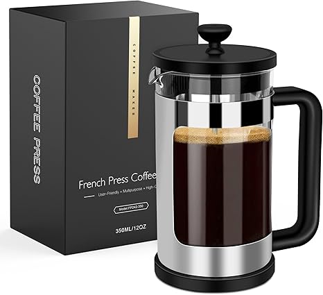 Amazon.com: French Press Coffee Maker 12 Oz, Mini Coffee Press 1 Cup ...