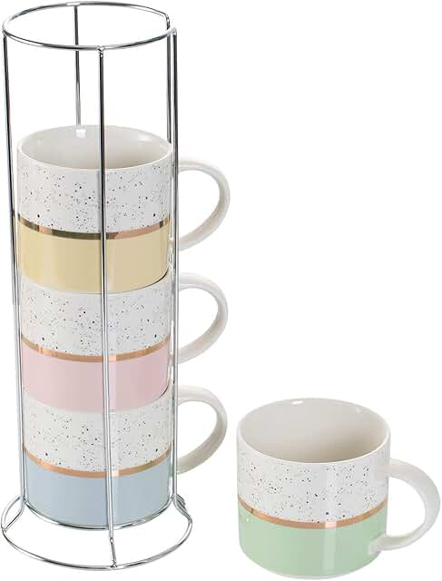 Amazon.com: stackable coffee mugs with rack