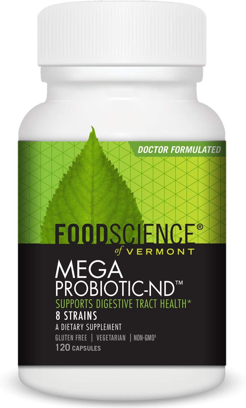 FoodScience of Vermont Mega Probiotic-ND, Digestive Health Supplement ...