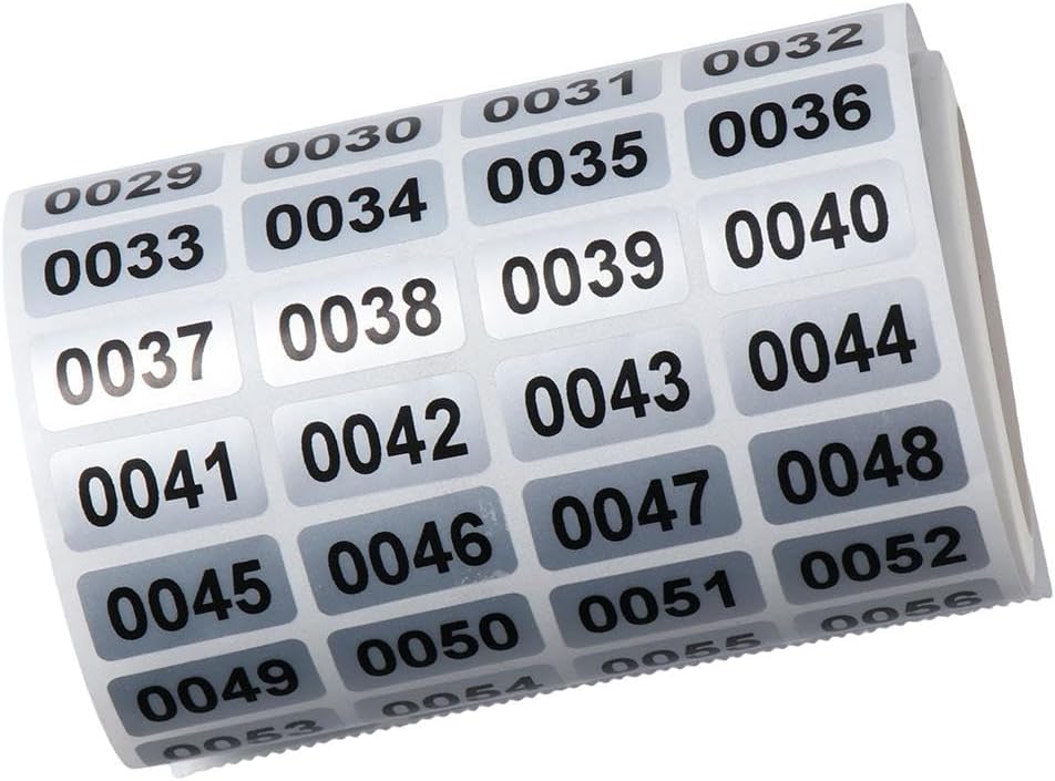 Amazon.com : Dohobby 2000PCS Consecutive Number Stickers - Self ...
