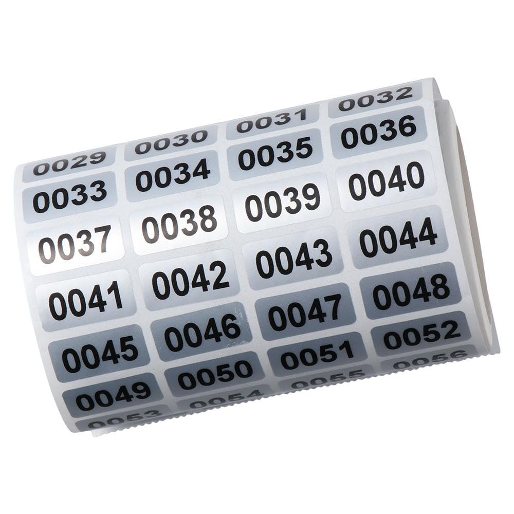 Amazon.com : dohobby 2000PCS Number Stickers Inventory Stickers Asset ...