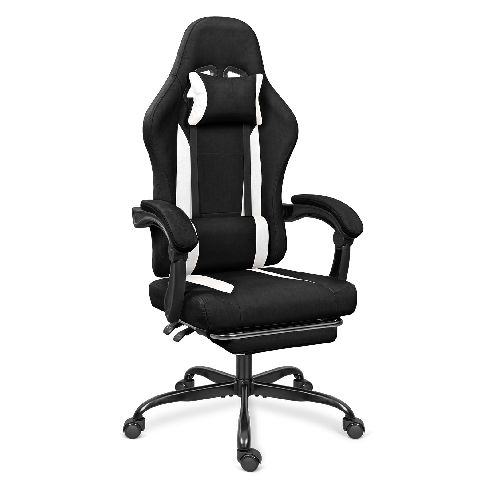 Amazon.com: ErgoDesign Breathable Fabric Gaming Chair with Footrest ...