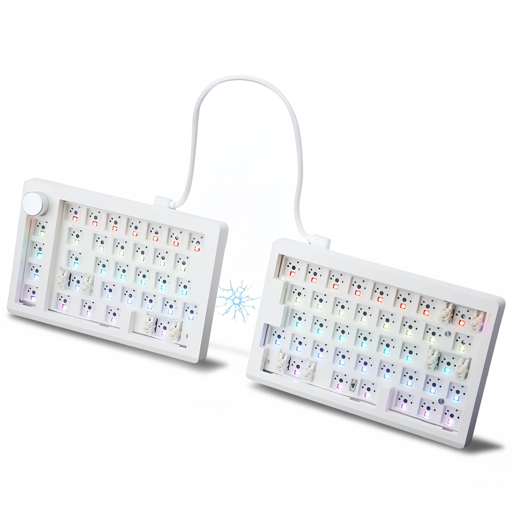 Amazon.com: ZMX GMK70 Split Mechanical Keyboard Kit,VIA Programmable ...