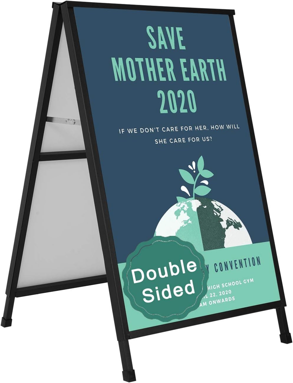 VAIIGO Heavy Duty A-Frame Sidewalk Sign 24 x 36 Inch, Portable Double ...